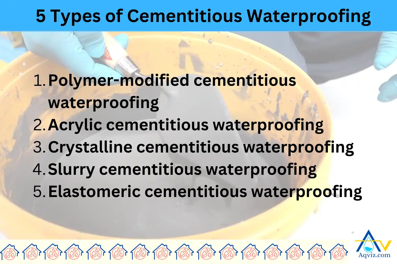 5 Types of Cementitious Waterproofing Uses, Pros and Cons