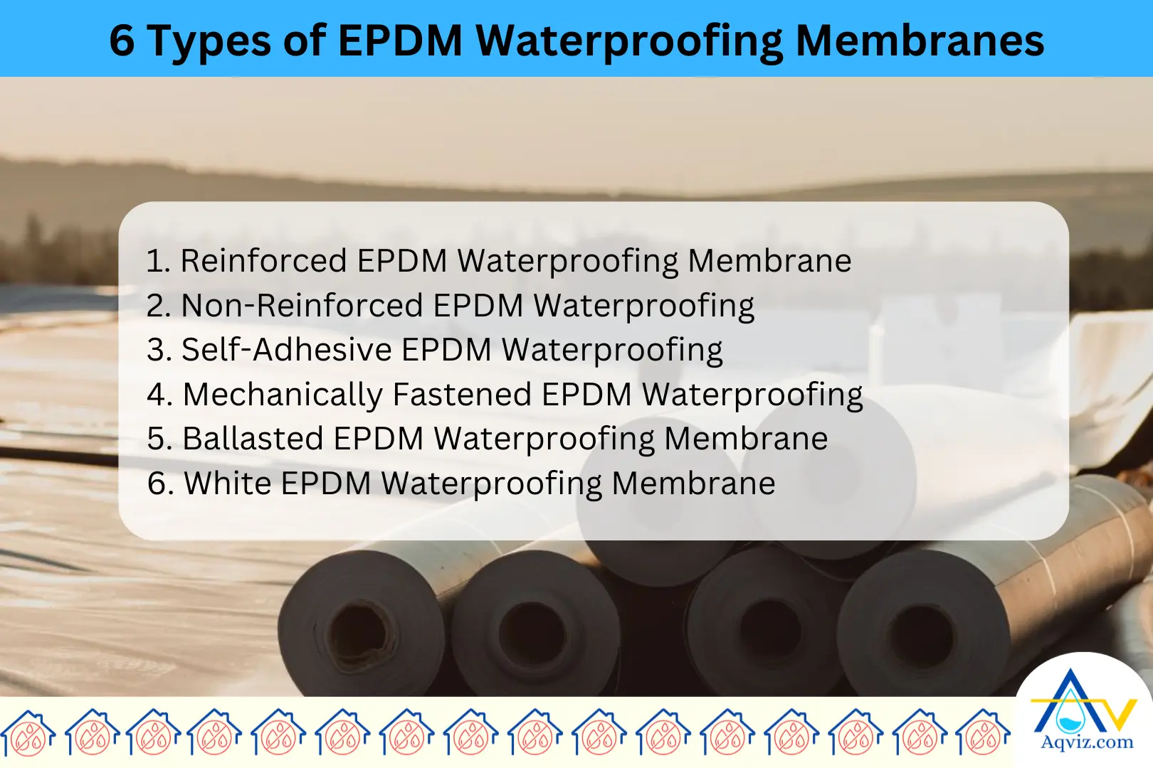 6 Types of EPDM Waterproofing Membranes, Thickness, Usage, Pros and Cons