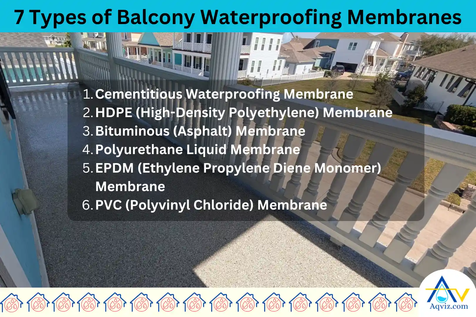 6 Types of Balcony Waterproofing Membranes with Essential Features