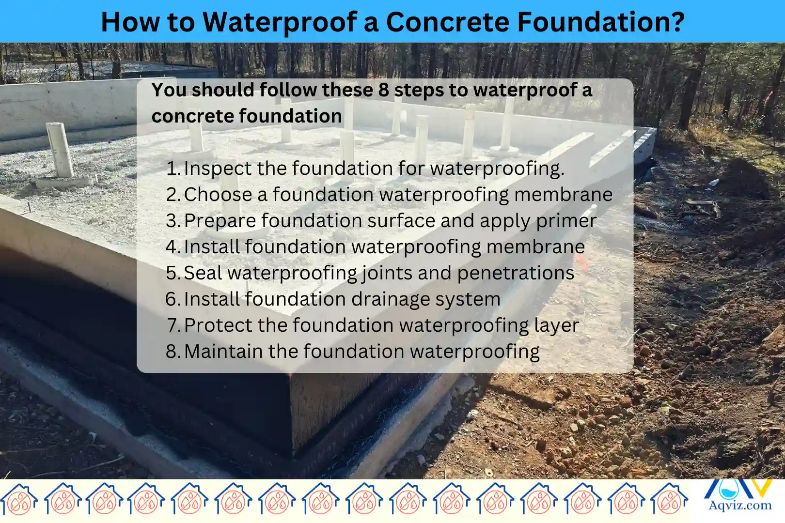 8 Steps Guide: How to Waterproof a Concrete Foundation?